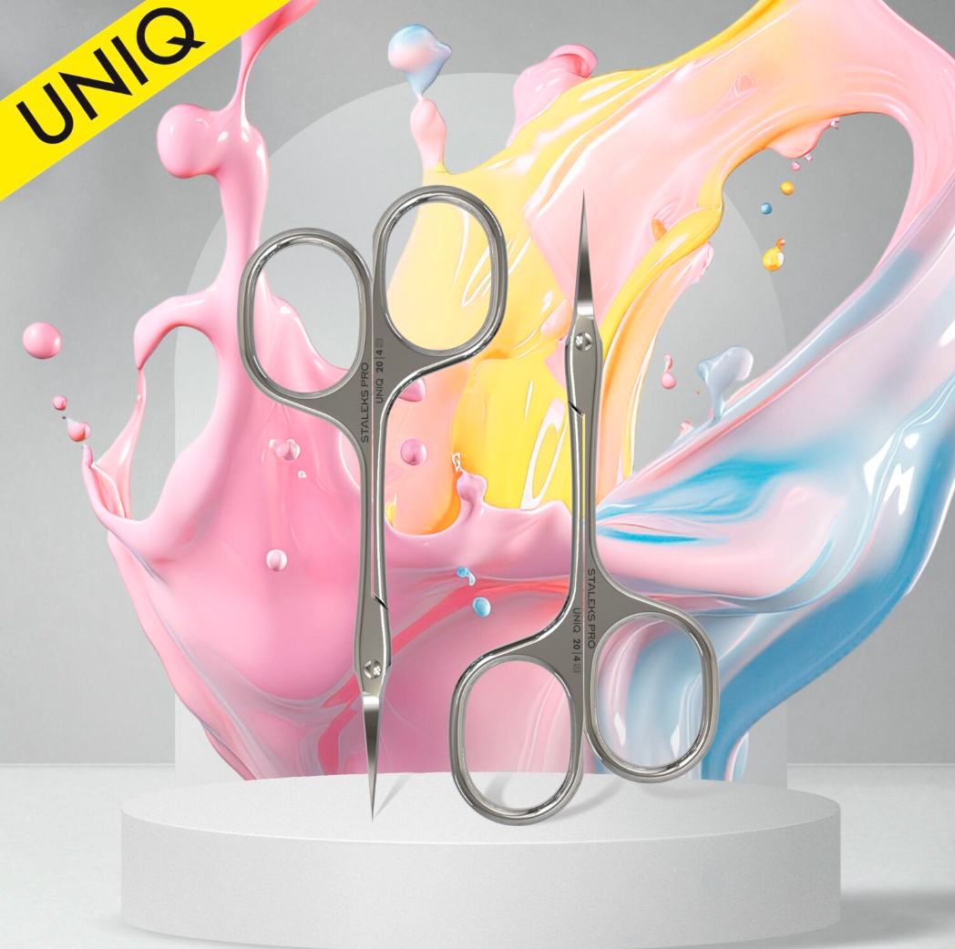 Professional Cuticle Scissors Staleks "Asymmetric" UNIQ 20 TYPE 4 -SQ ...